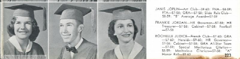 The Yellow Jacket 1960 [Yearbook] Featuring JANIS JOPLIN in the Senior ...