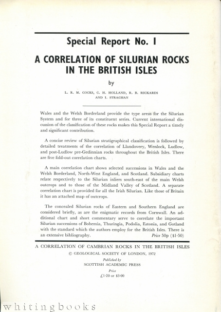 Cambrian: A Correlation of Cambrian Rocks in the British Isles ...